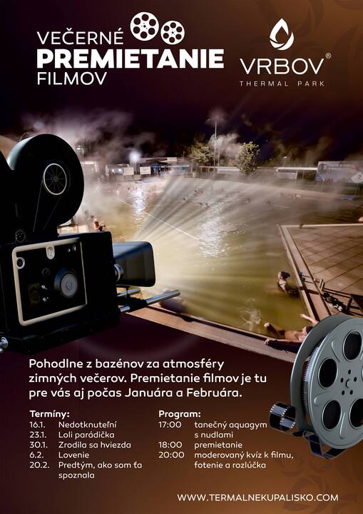 Večerné premietanie filmov v Thermal parku Vrbov | VisitPoprad.sk